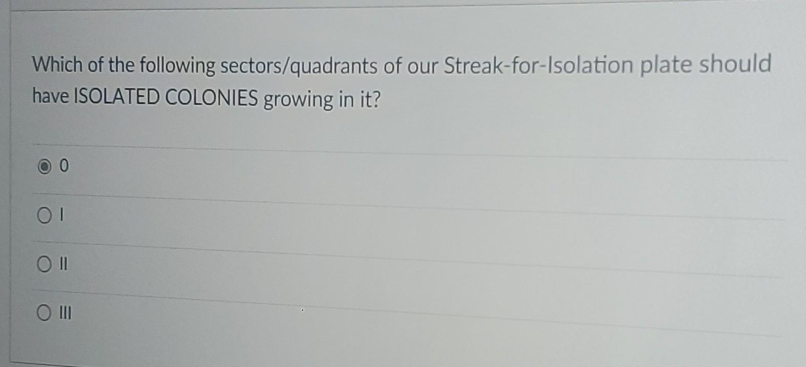 Solved After making and incubating your Streak-for-Isolation | Chegg.com