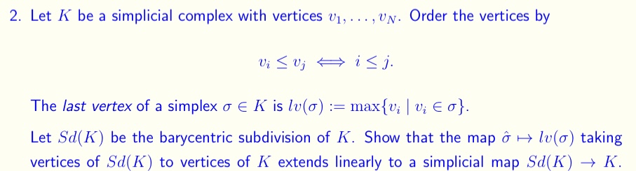 Solved Let K ﻿be a simplicial complex with vertices | Chegg.com