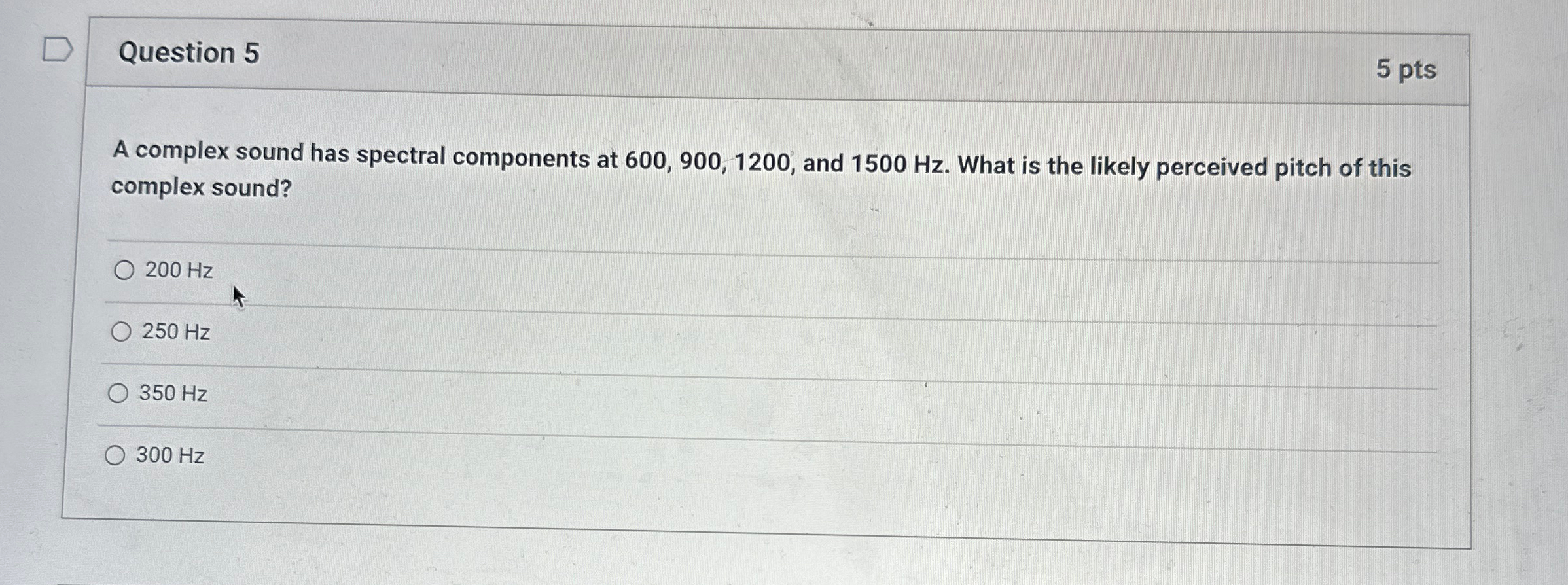 Solved Question 55 ﻿ptsA complex sound has spectral | Chegg.com