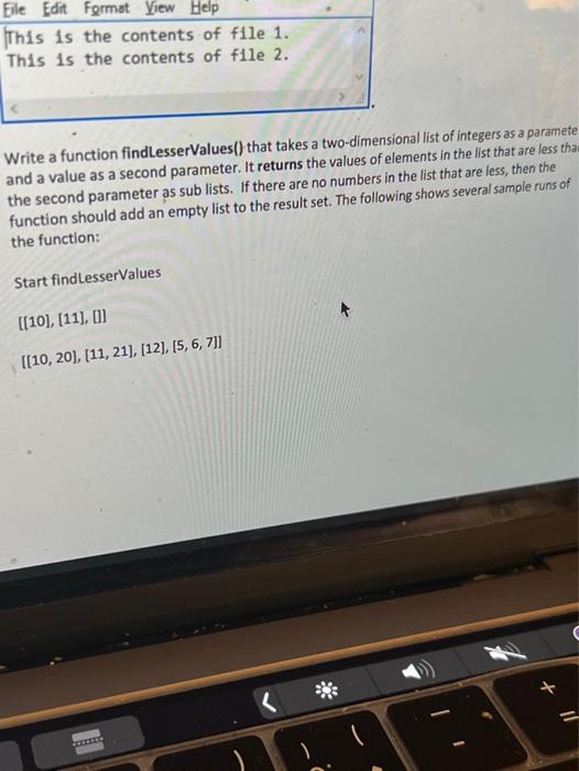 Solved File Edit Format View Help This is the contents of | Chegg.com
