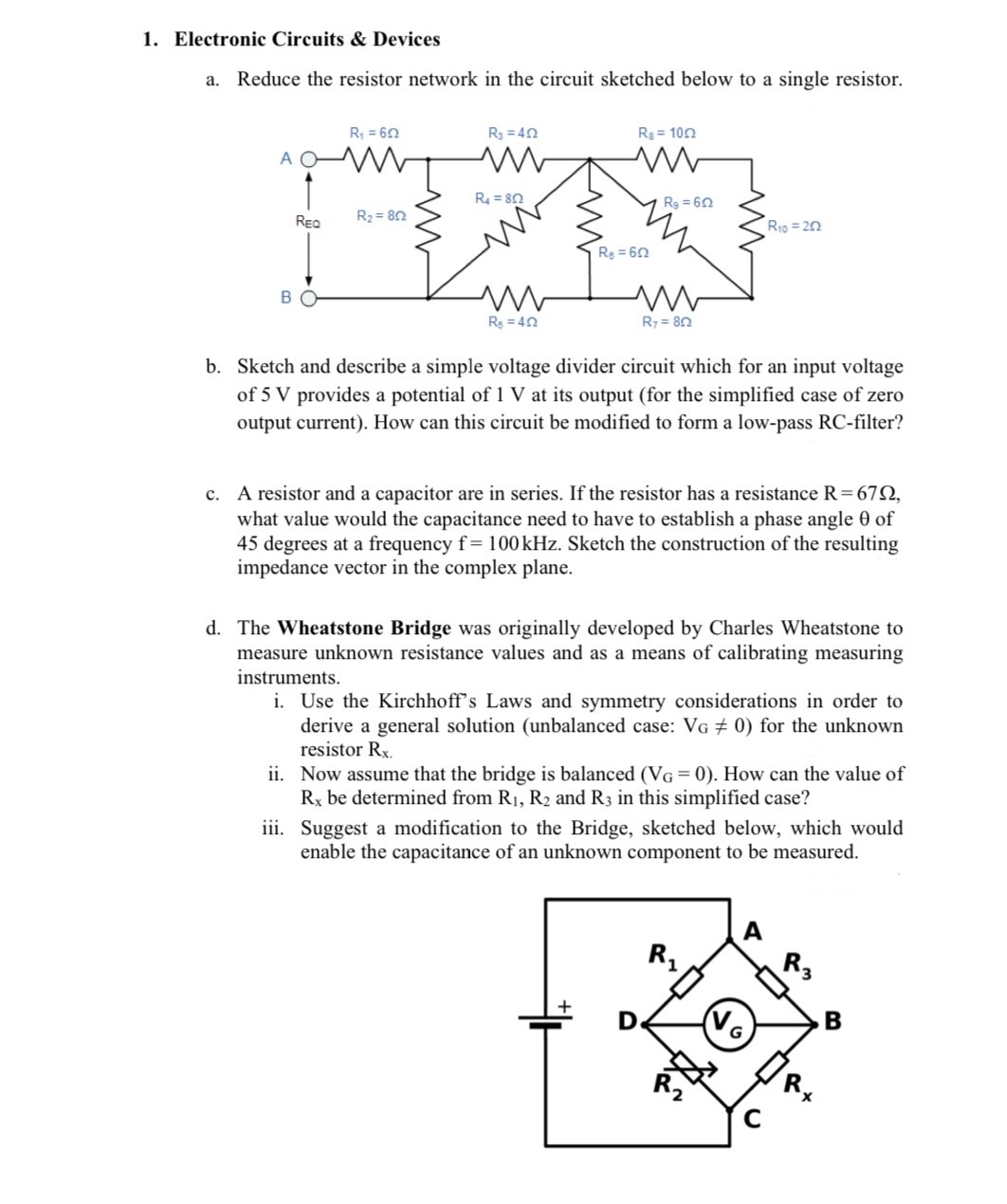 Solved Electronic Circuits & Devicesa. ﻿Reduce the resistor | Chegg.com