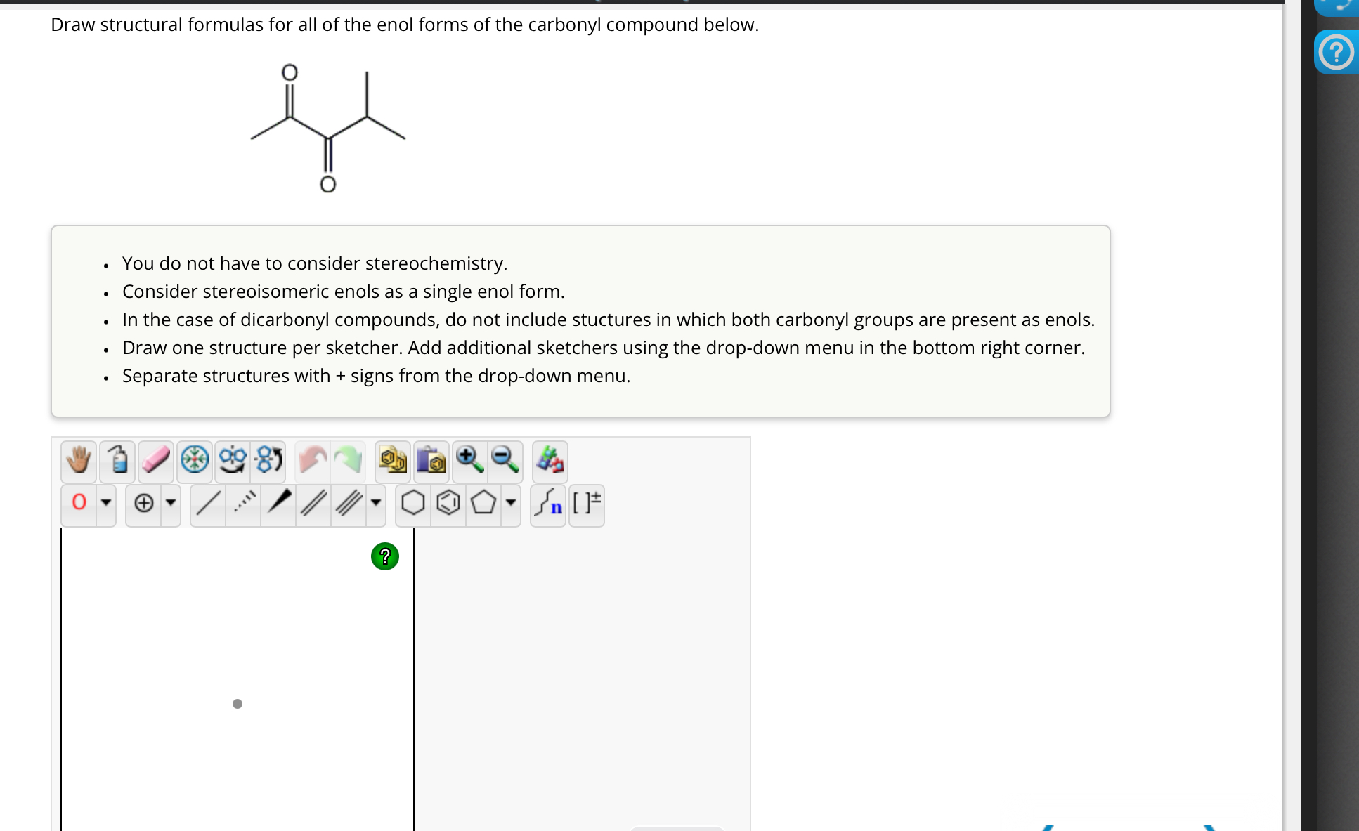 Solved Draw structural formulas for all of the enol forms of | Chegg.com