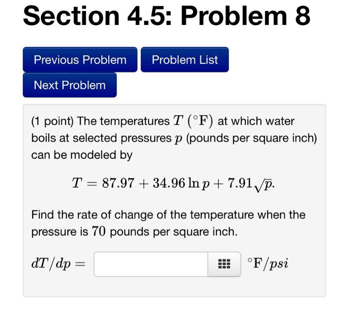 Solved Section 4.5: Problem 18 (1 point) Find the slope of | Chegg.com