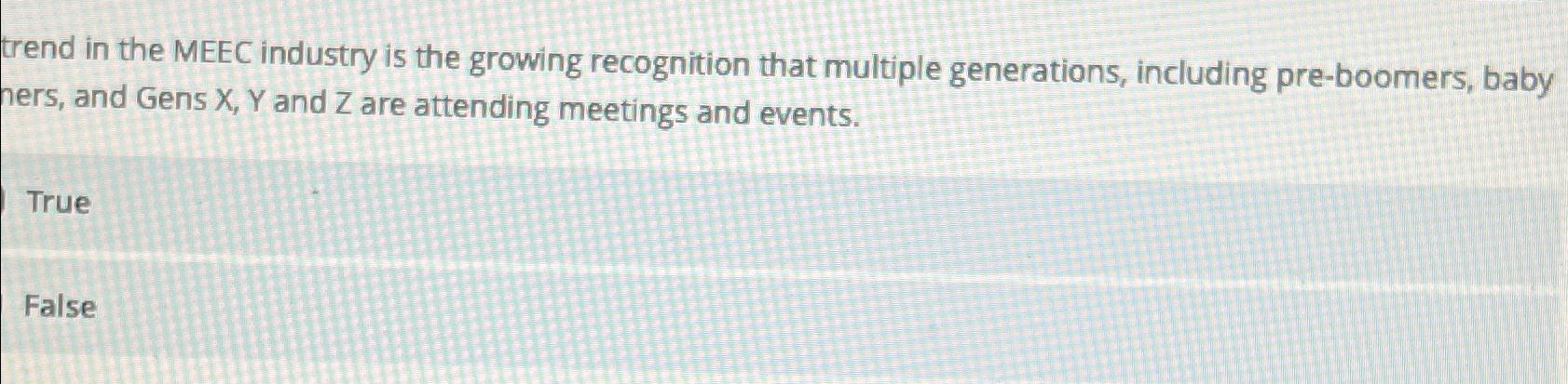 Solved trend in the MEEC industry is the growing recognition | Chegg.com