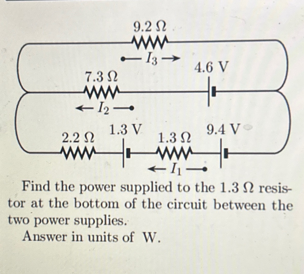 Solved Find the power supplied to the 1.3Ω ﻿resis-tor at the | Chegg.com