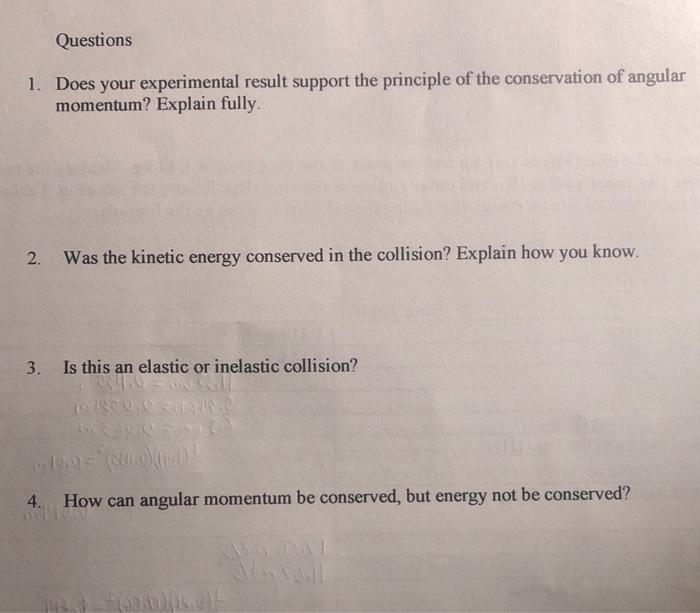 Solved Data Table-1 1. Does your experimental result | Chegg.com