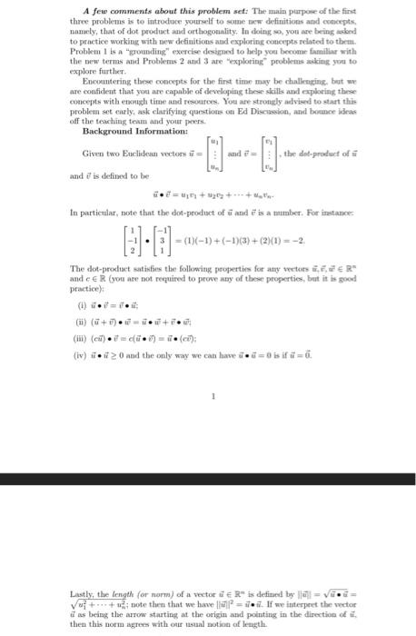 Solved A few comments about this problem set: The mais | Chegg.com