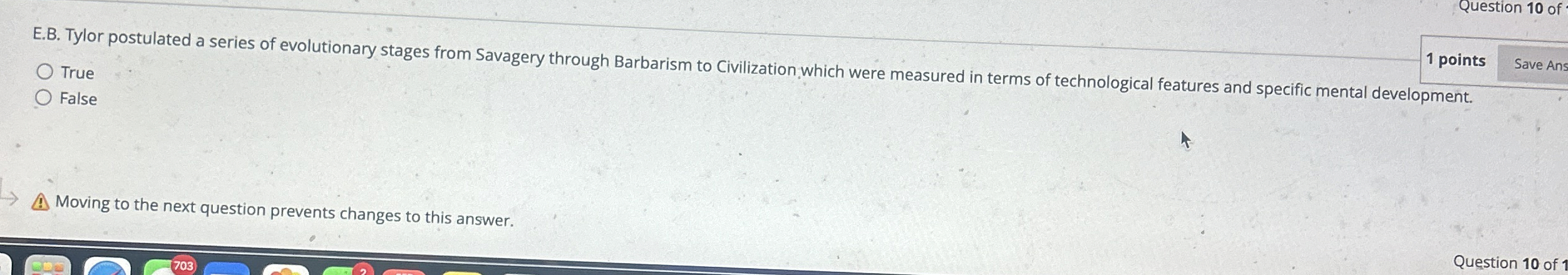 Solved E.B. ﻿Tylor postulated a series of evolutionary | Chegg.com