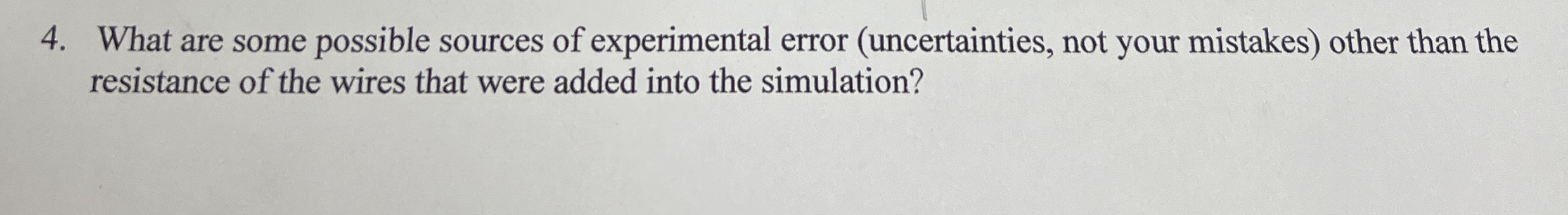What are some possible sources of experimental error | Chegg.com