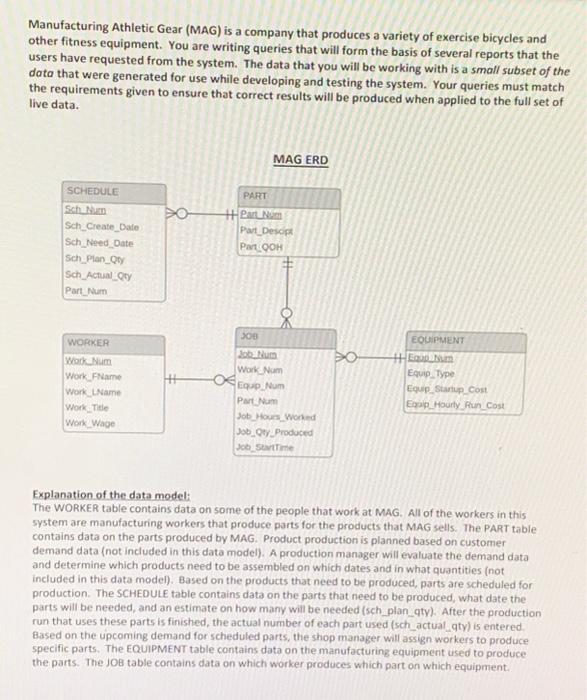 Solved Need a query written so that result matches the | Chegg.com
