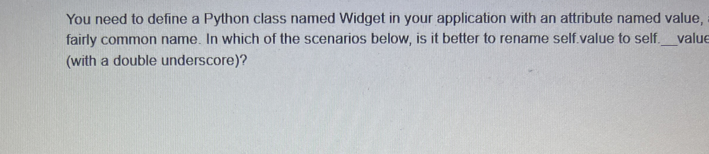 Solved You need to define a Python class named Widget in | Chegg.com