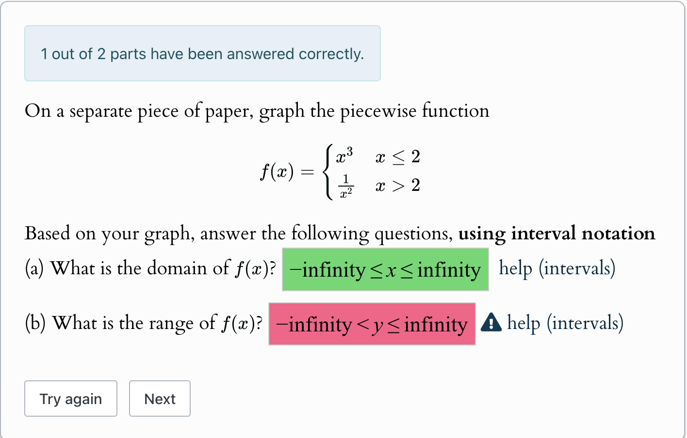 Solved 1 ﻿out of 2 ﻿parts have been answered correctly.On a | Chegg.com
