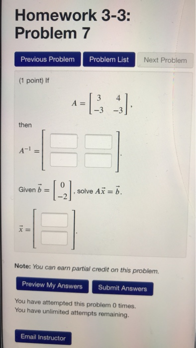 Solved Homework 3-3: Problem 5 Previous Problem Problem List | Chegg.com