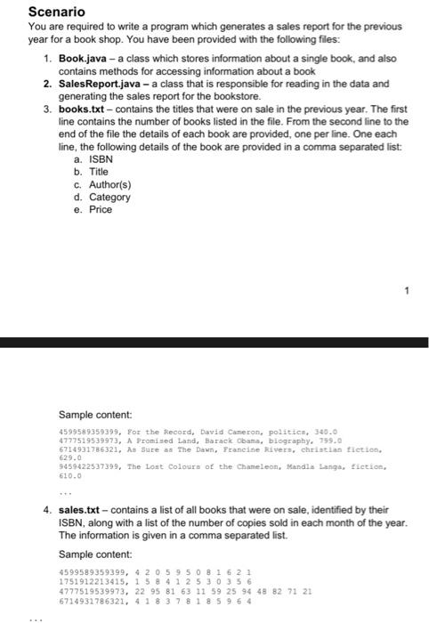 Solved Scenario You are required to write a program which | Chegg.com