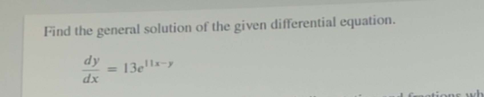 Solved Find the general solution of the given differential | Chegg.com