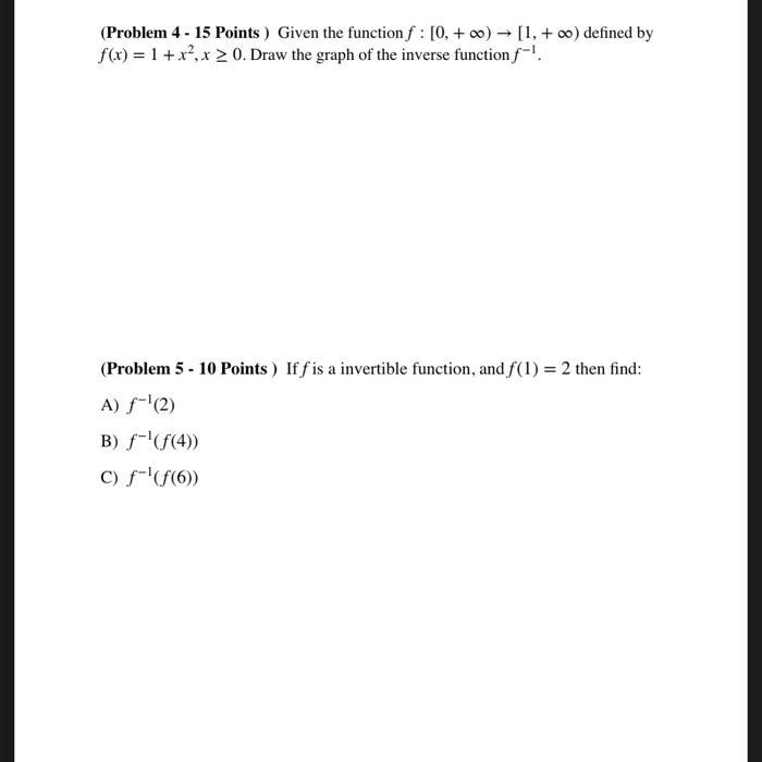 Solved Problem 4 15 Points Given The Function 9689