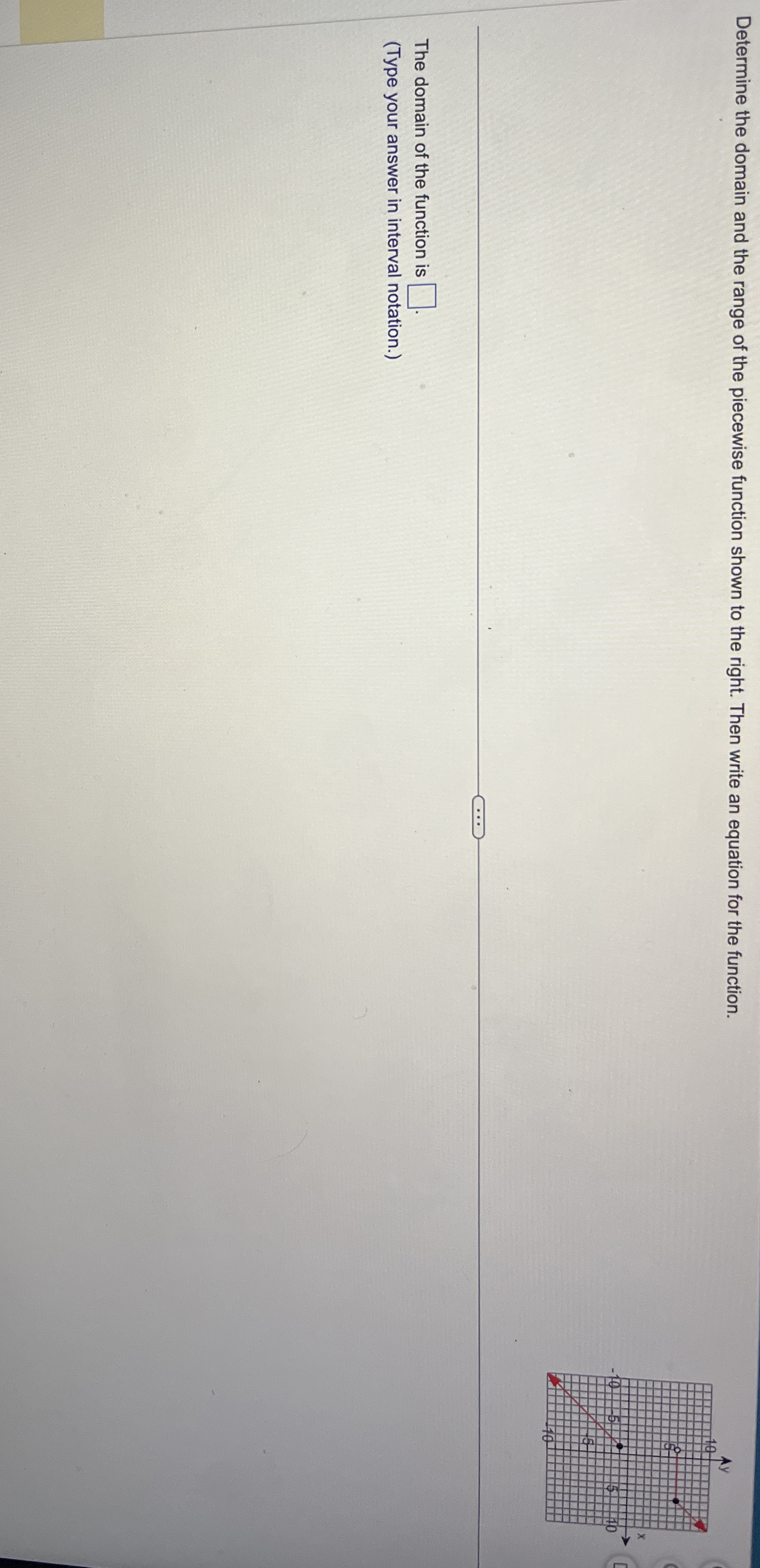 Solved Determine The Domain And The Range Of The Piecewise