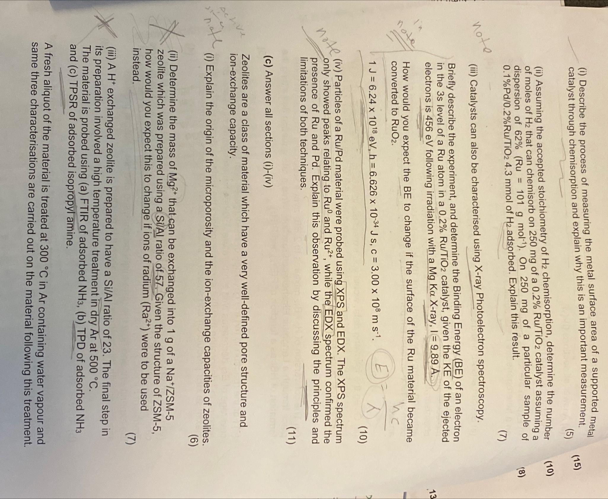 Solved (i) ﻿Describe the process of measuring the metal | Chegg.com