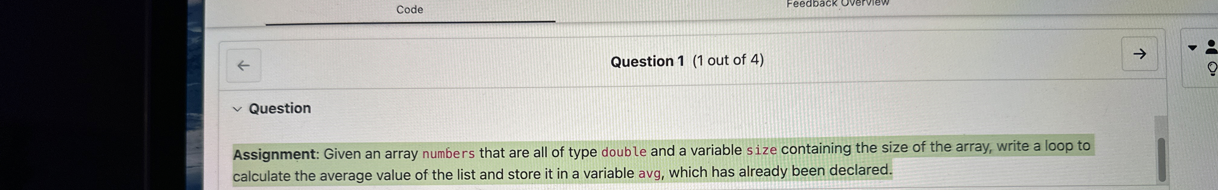 Solved Assignment: Given an array numbers that are all of | Chegg.com