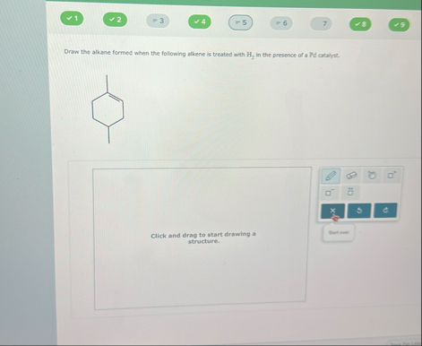 Solved Draw the alkane formed when the following alkene is | Chegg.com