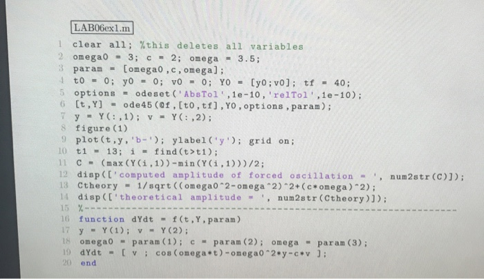 Solved Resonance We now investigate what happens to the | Chegg.com