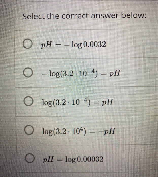 Solved Applied logarithmic models Question Acidity is | Chegg.com