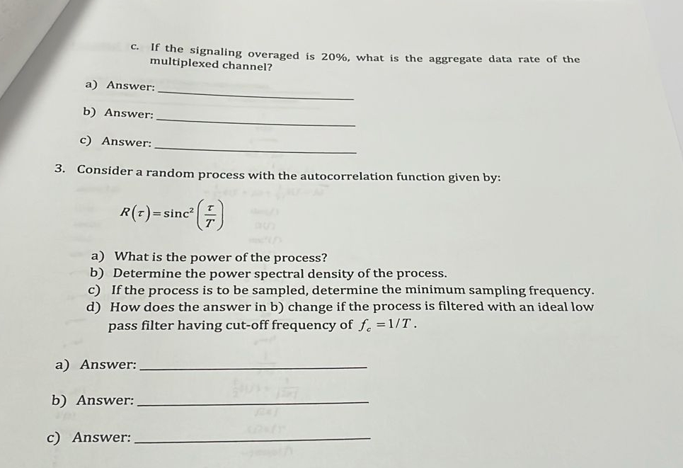 Solved c. ﻿If the signaling overaged is 20%, ﻿what is the | Chegg.com