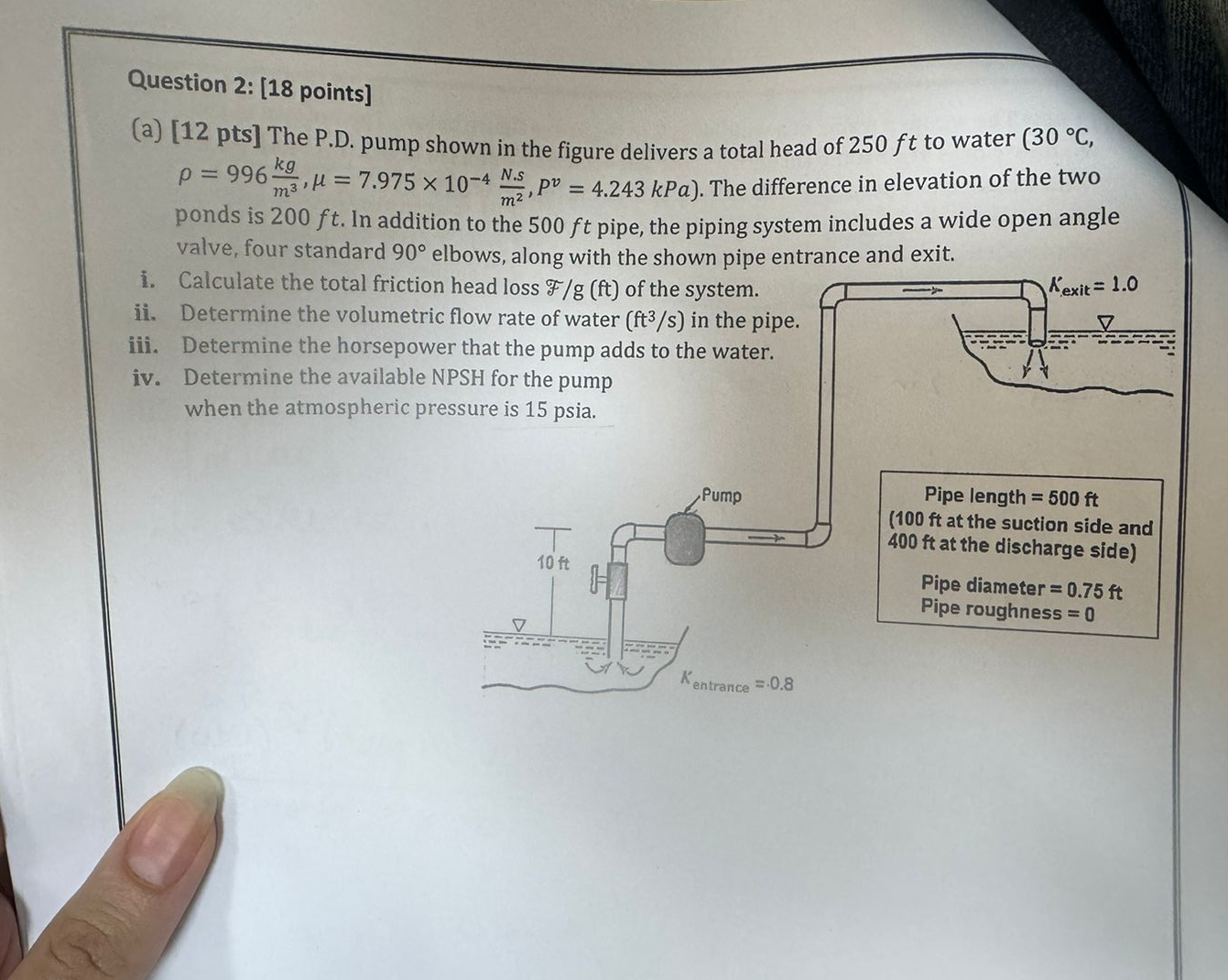 Solved Question 2: [18 ﻿points](a) [12 ﻿pts] ﻿The P.D. ﻿pump | Chegg.com
