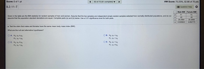 Solved find test stat and p value find test stat and p value | Chegg.com