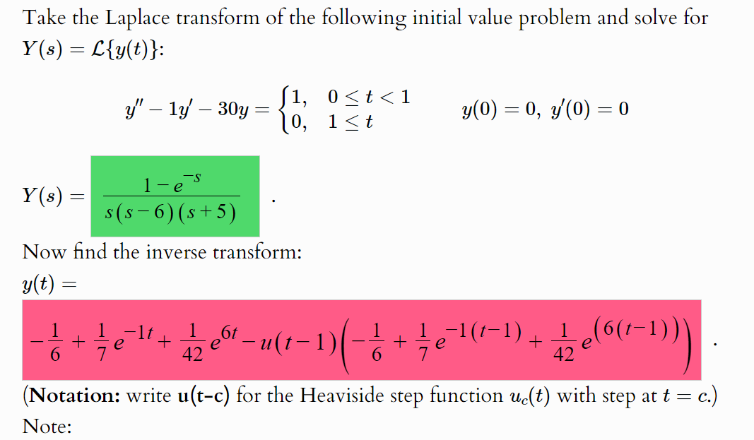 Solved Take the Laplace transform of the following initial | Chegg.com