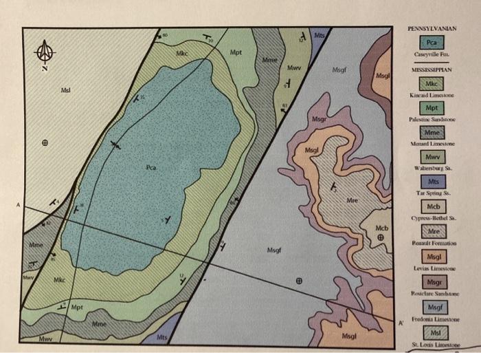 Solved Exercise 10 - Interpretation of Geologic Maps, Part | Chegg.com