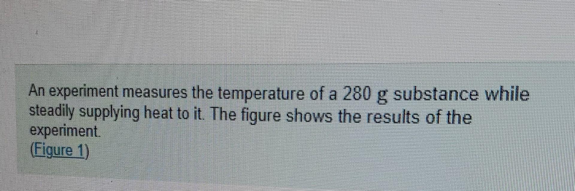 Solved An experiment measures the temperature of a 280 g | Chegg.com