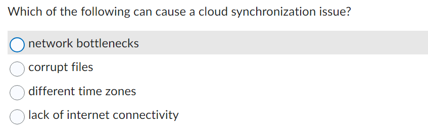 Solved Which of the following can cause a cloud | Chegg.com