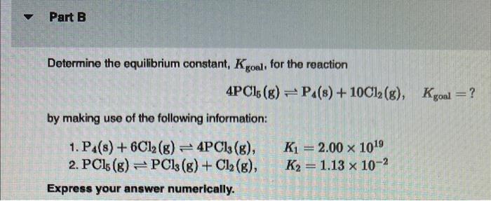 Solved It is possbie to prodict the equilbrium constant of a | Chegg.com