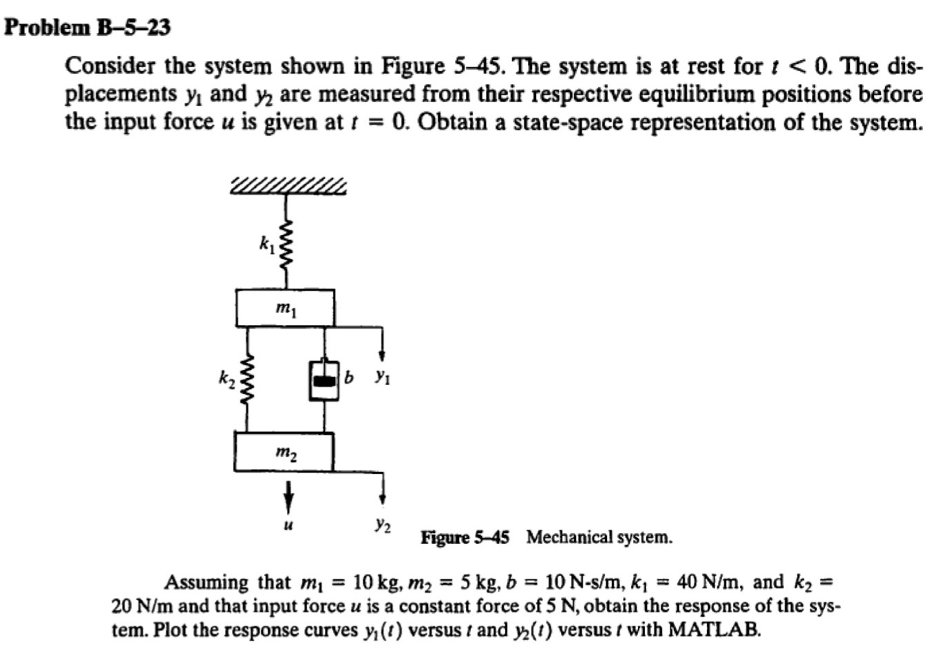 Solved Problem B-5-23Consider the system shown in Figure | Chegg.com
