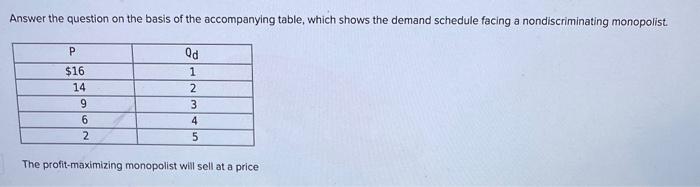 Solved Answer the question on the basis of the accompanying | Chegg.com