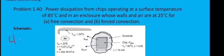 Solved Problem 1.40: Power dissipation from chips operating | Chegg.com