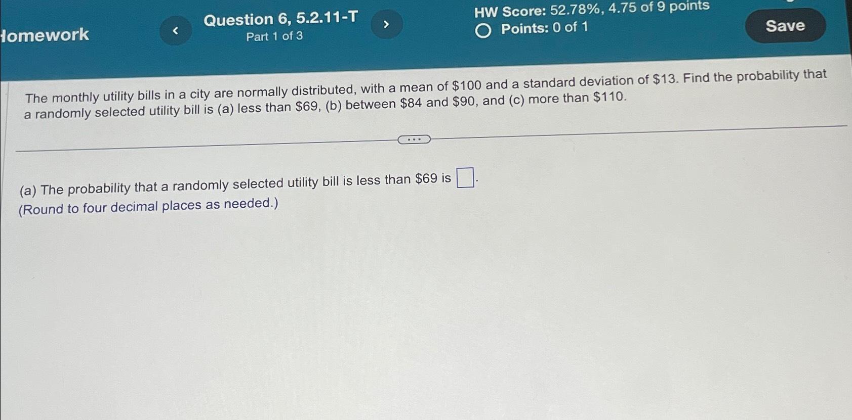 Solved The monthly utility bills in a city are normally | Chegg.com