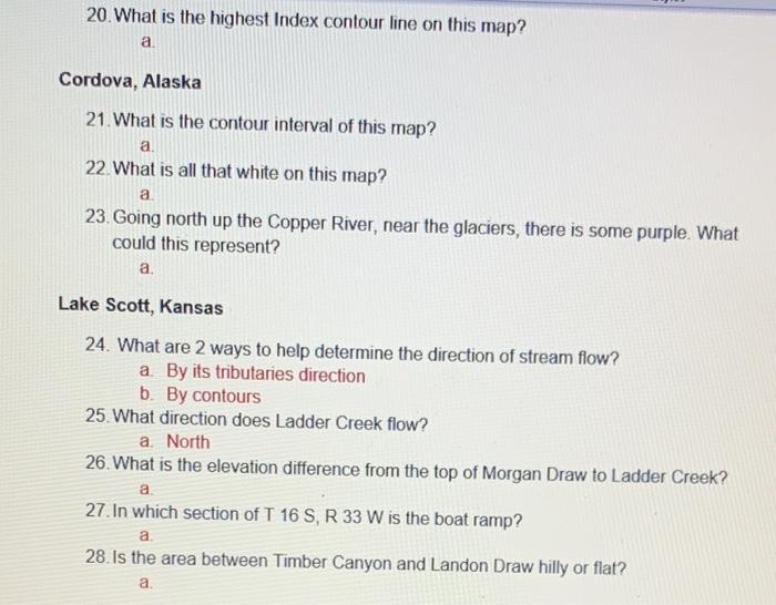 Blakely Island Map 14. What is the highest elevation | Chegg.com