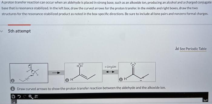 Solved A proton transfer reaction can occur when an aldehyde | Chegg.com
