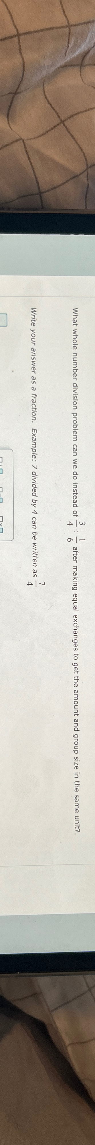 Solved What whole number division problem can we do instead | Chegg.com