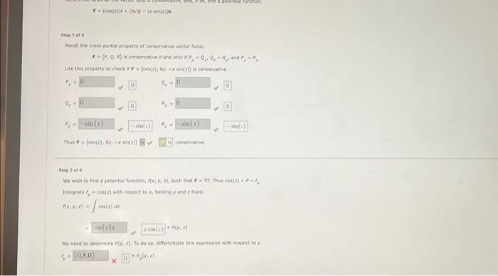 Solved Q₂ Step 1 of 4 Recall the cross-partial property of | Chegg.com