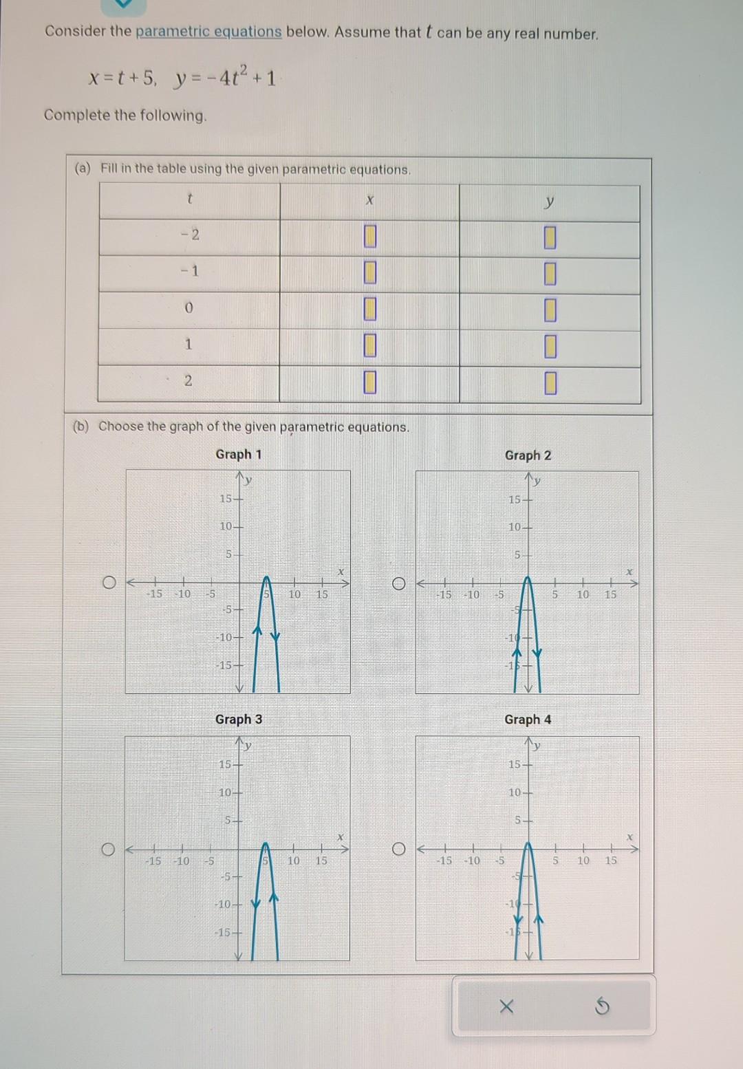 Solved Consider the parametric equations below. Assume that | Chegg.com