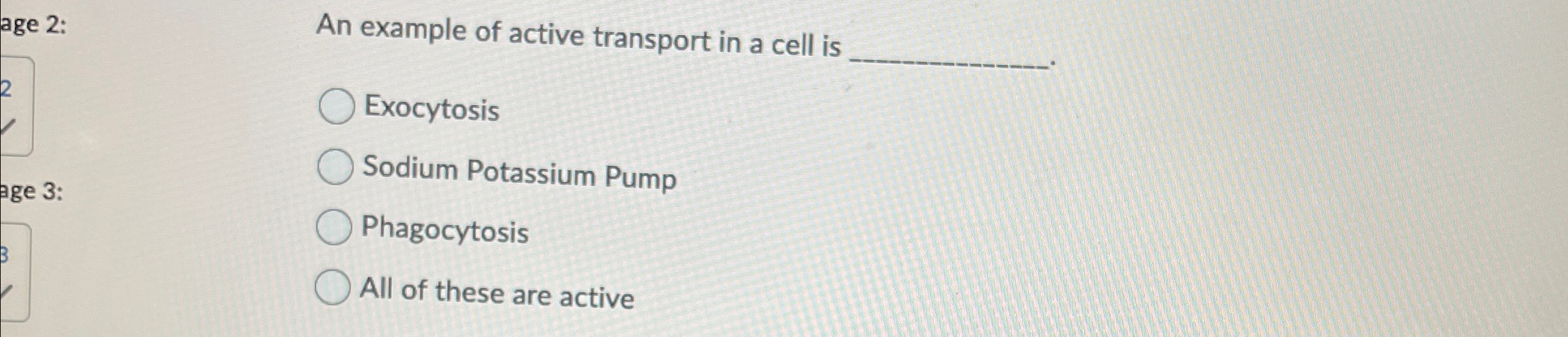 Solved An example of active transport in a cell | Chegg.com