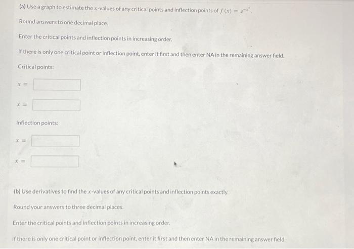 Solved (a) Use a graph to estimate the x-values of any | Chegg.com