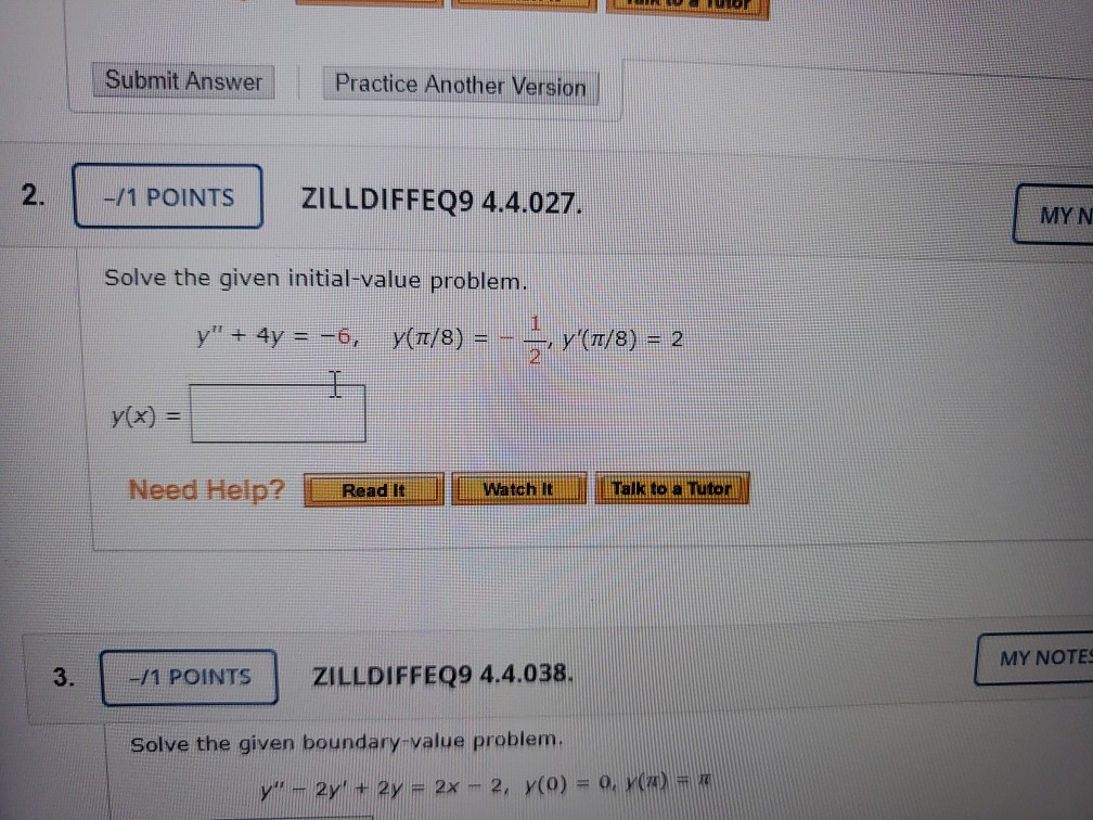 Solved Submit Answer Practice Another Version -11 POINTS | Chegg.com