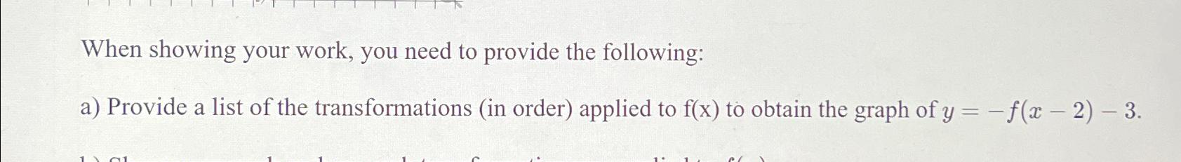Solved a) ﻿Provide a list of the transformations (in order) | Chegg.com