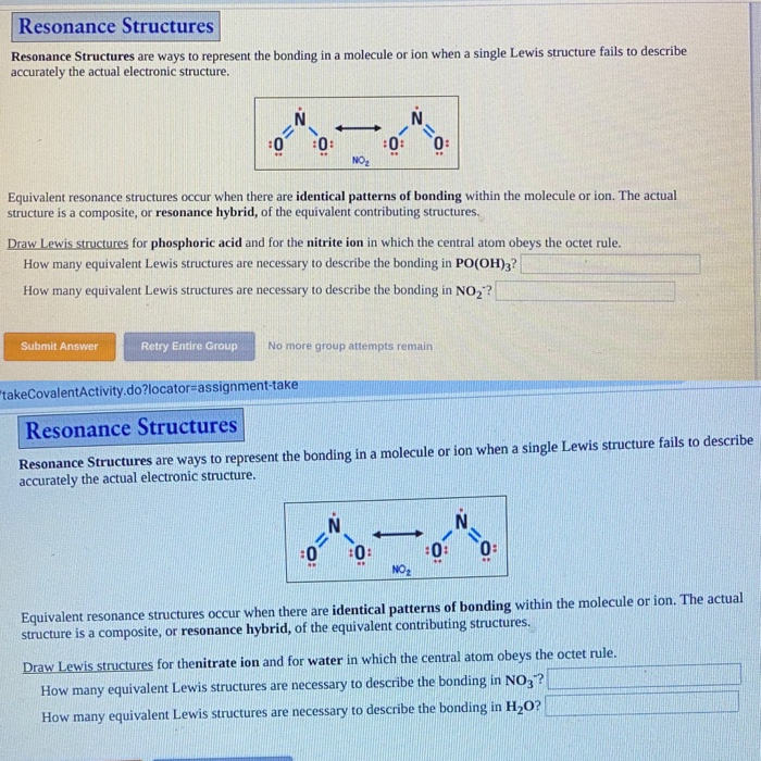 Solved Resonance Structures Resonance Structures are ways to | Chegg.com