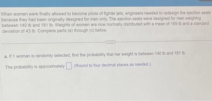 Solved When women were finally allowed to become pilots of | Chegg.com
