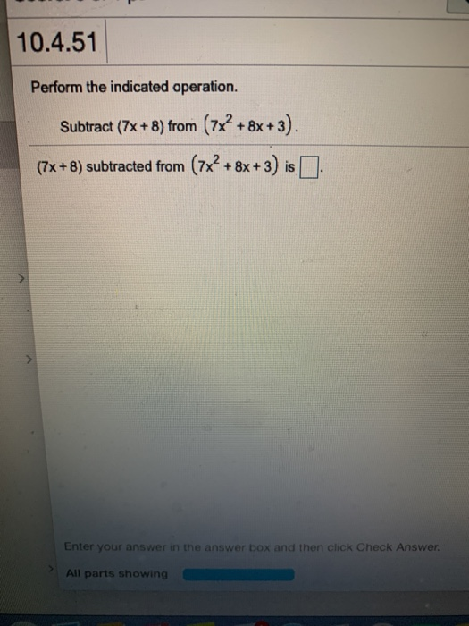 Solved 10.4.51 Perform the indicated operation. Subtract | Chegg.com